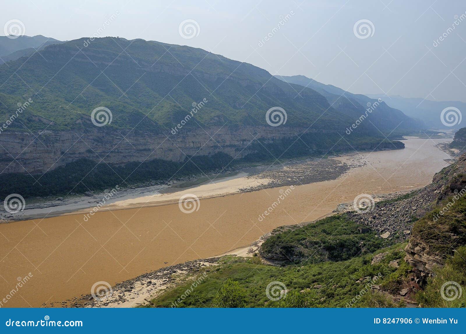 Fiume giallo fotografia stock. Immagine di sabbioso, cinese - 8247906