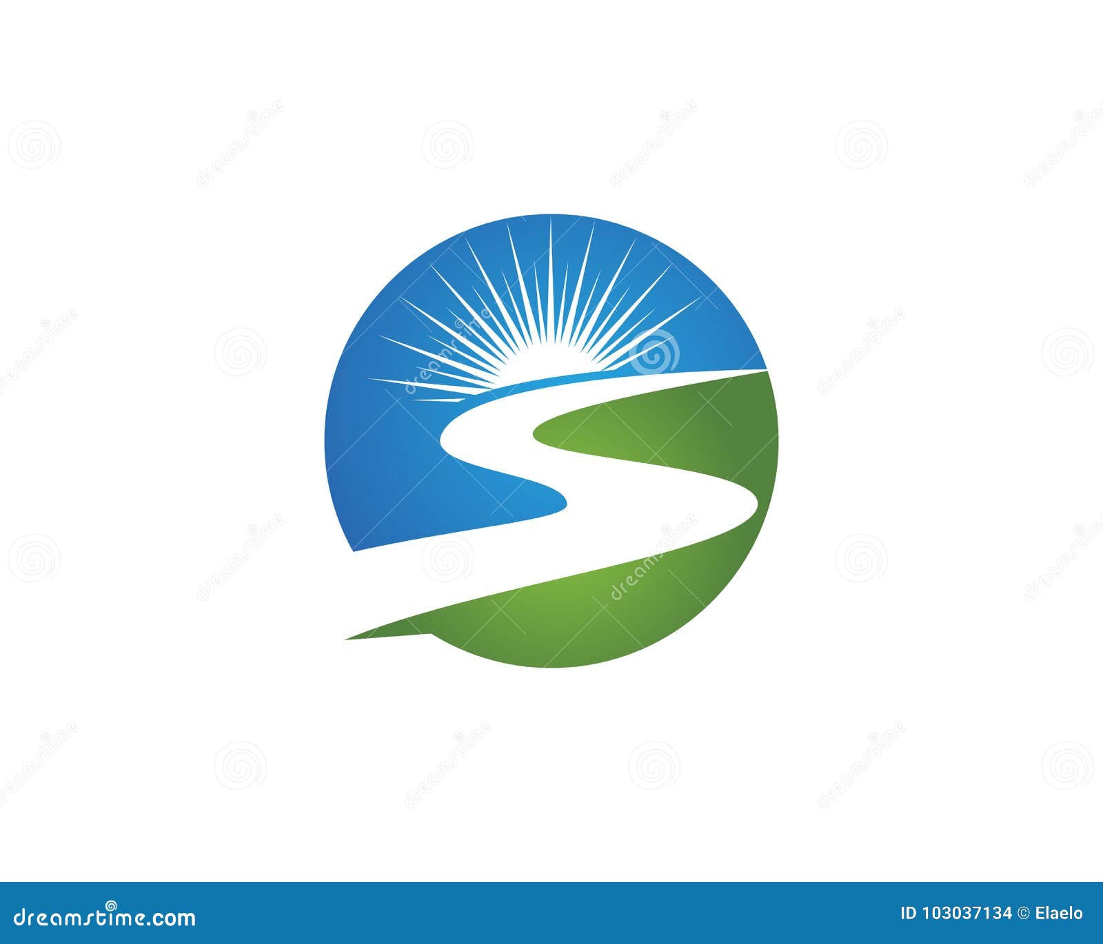 Fiume Logo Template illustrazione di stock. Illustrazione di paesaggio ...