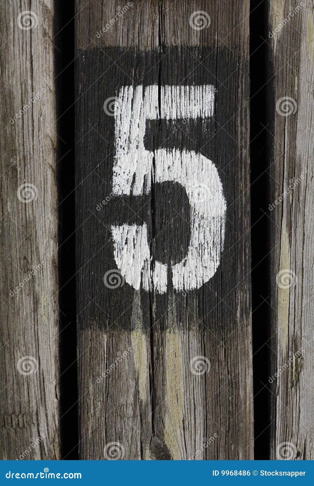 Five stock photo. Image of five, painted, grunge, wooden - 9968486