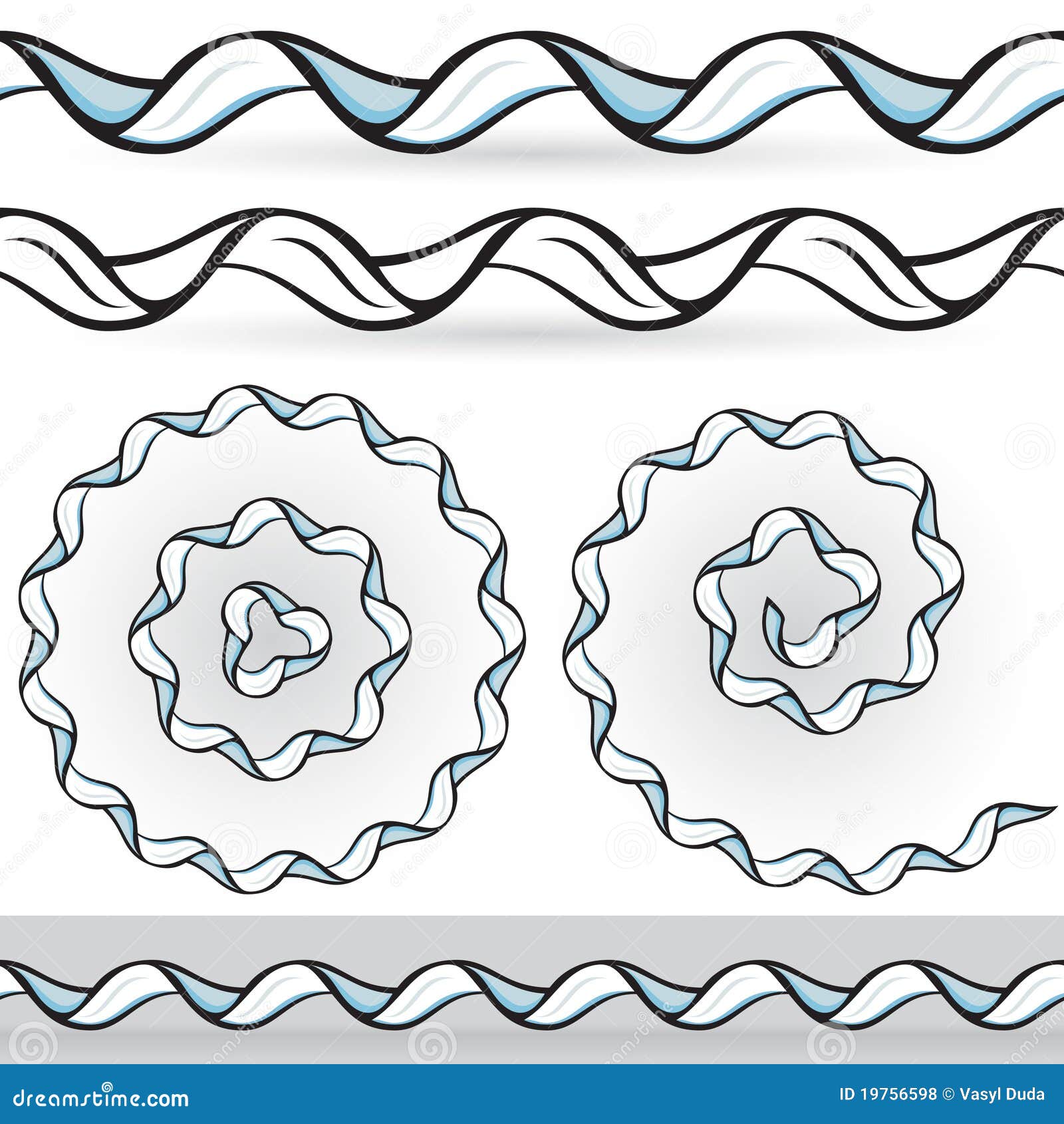 Five of abstract ribbons stock vector. Illustration of lines - 19756598