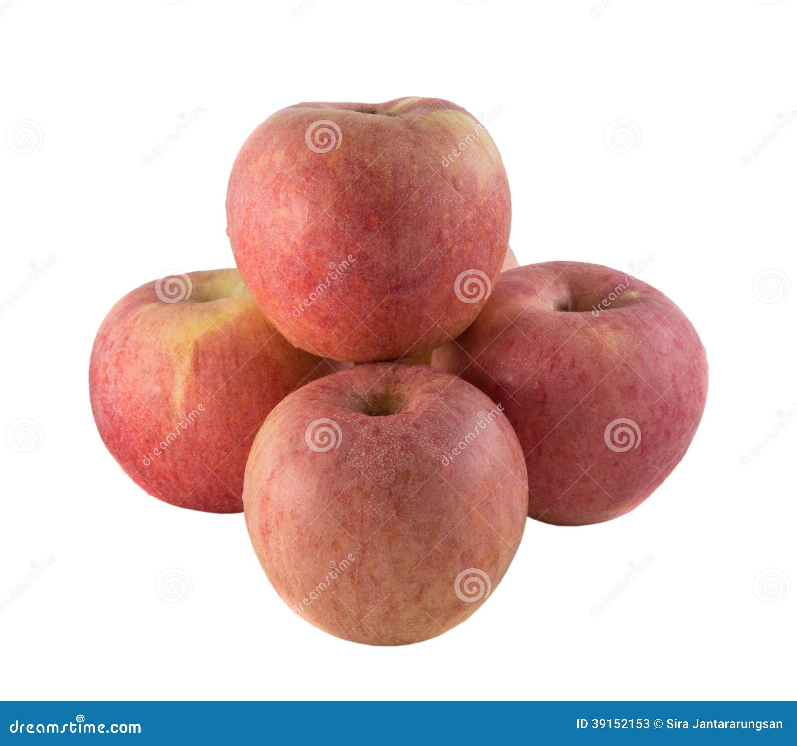 Five Apple Isolated on White Stock Image - Image of dessert ...