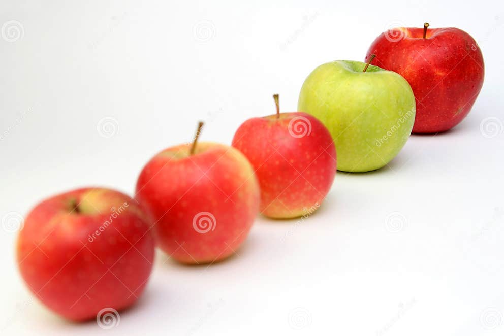 Five apples stock image. Image of healthy, apples, slim - 1784411