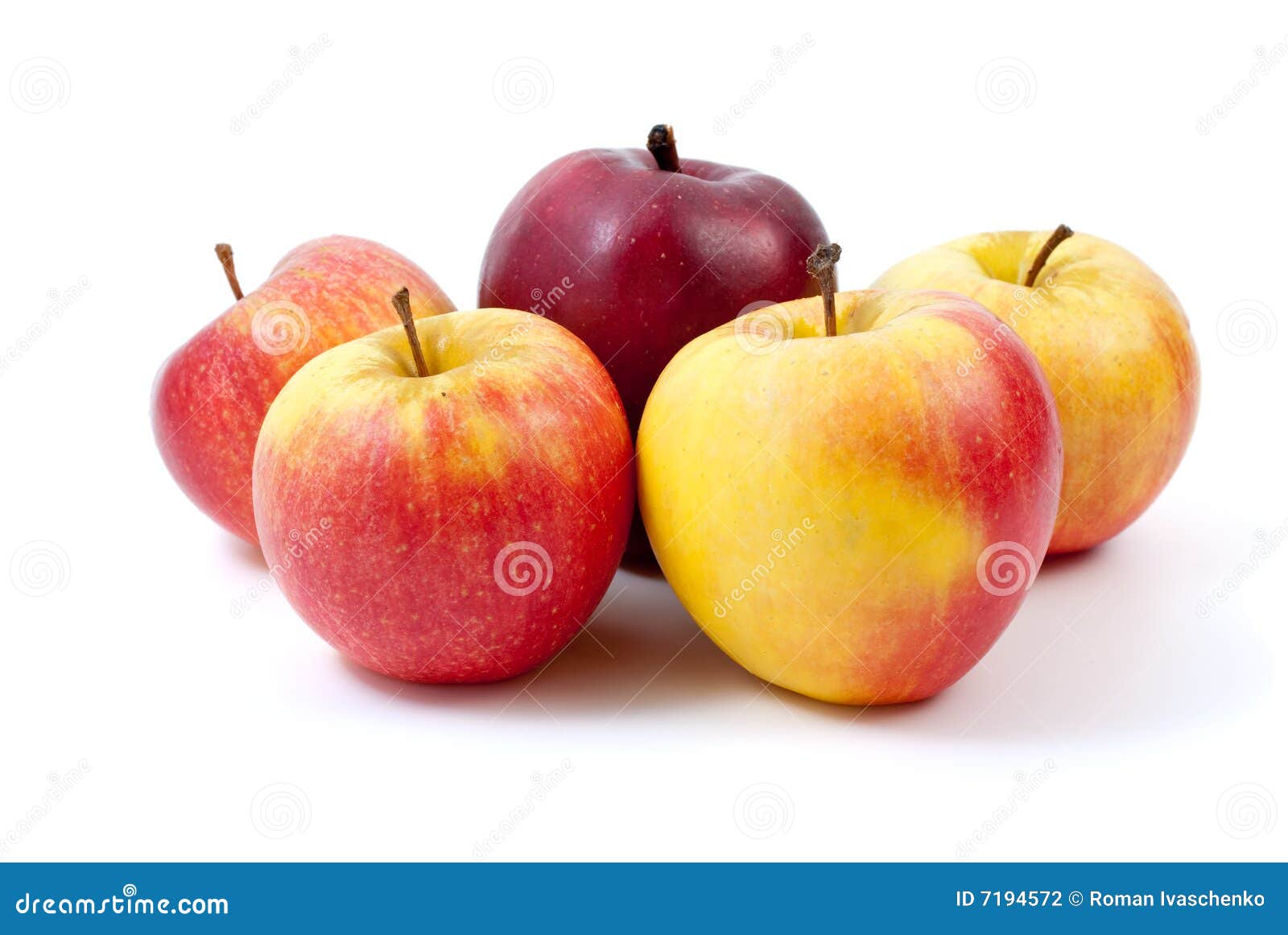 Five apples stock photo. Image of white, vegetarian, apple - 7194572
