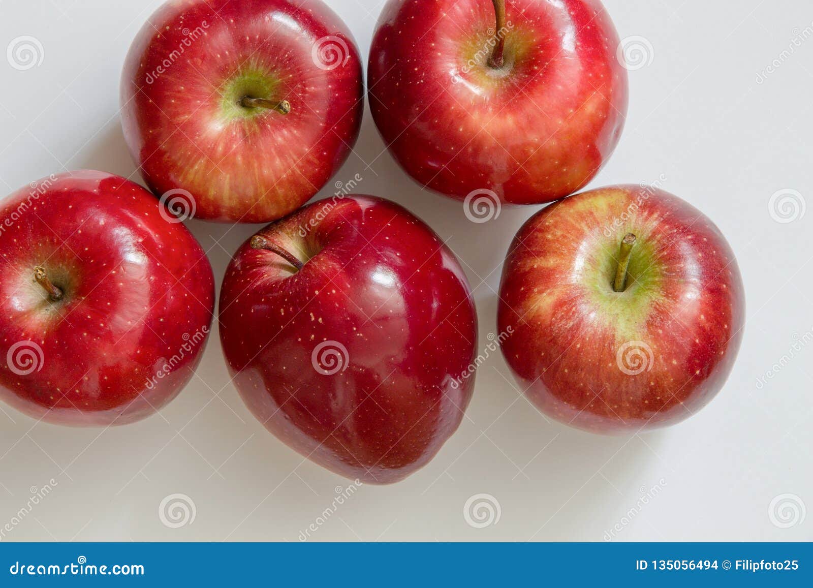 Five apples stock photo. Image of fruit, together, gourmet - 135056494