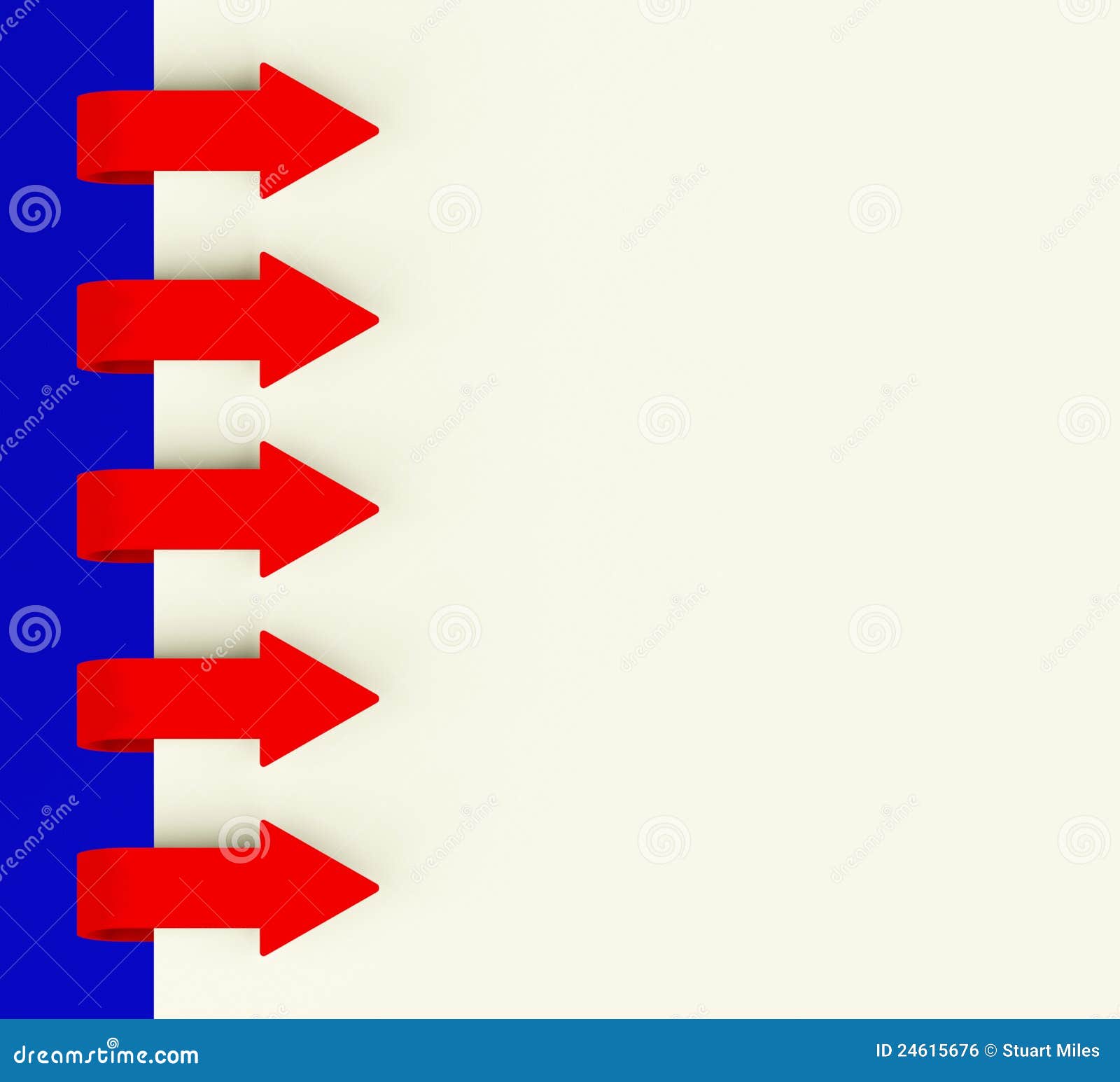Five Arrow Tabs Over Paper for Menu List or Notes Stock Illustration ...