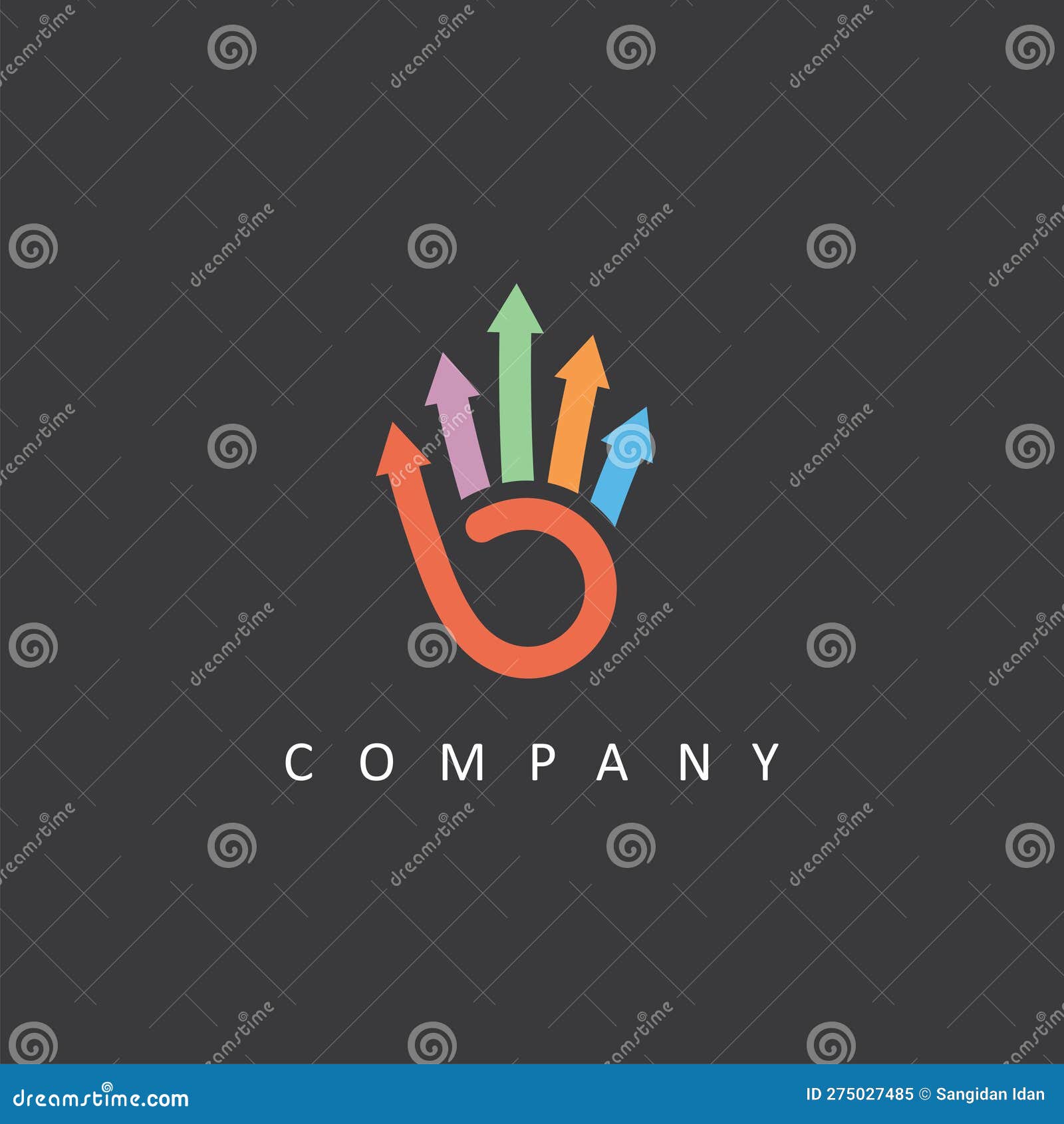 Five Arrows Skyrocket. It Looks Like A Graph Falling. Royalty-Free ...