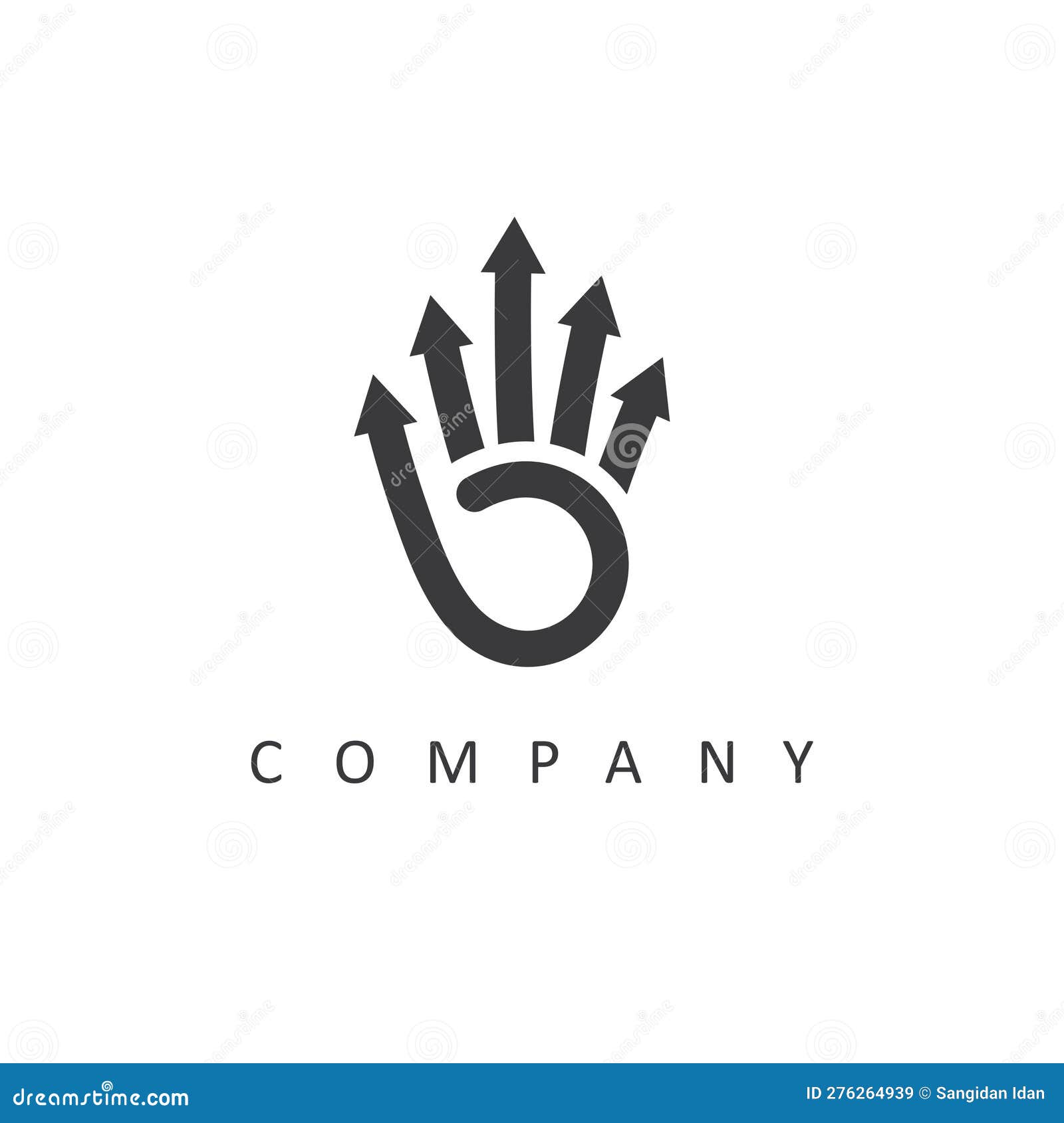 Five Arrows Skyrocket. It Looks Like A Graph Falling. Royalty-Free ...