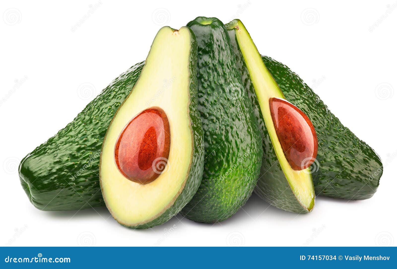 Five avocados isolated stock photo. Image of retouched - 74157034