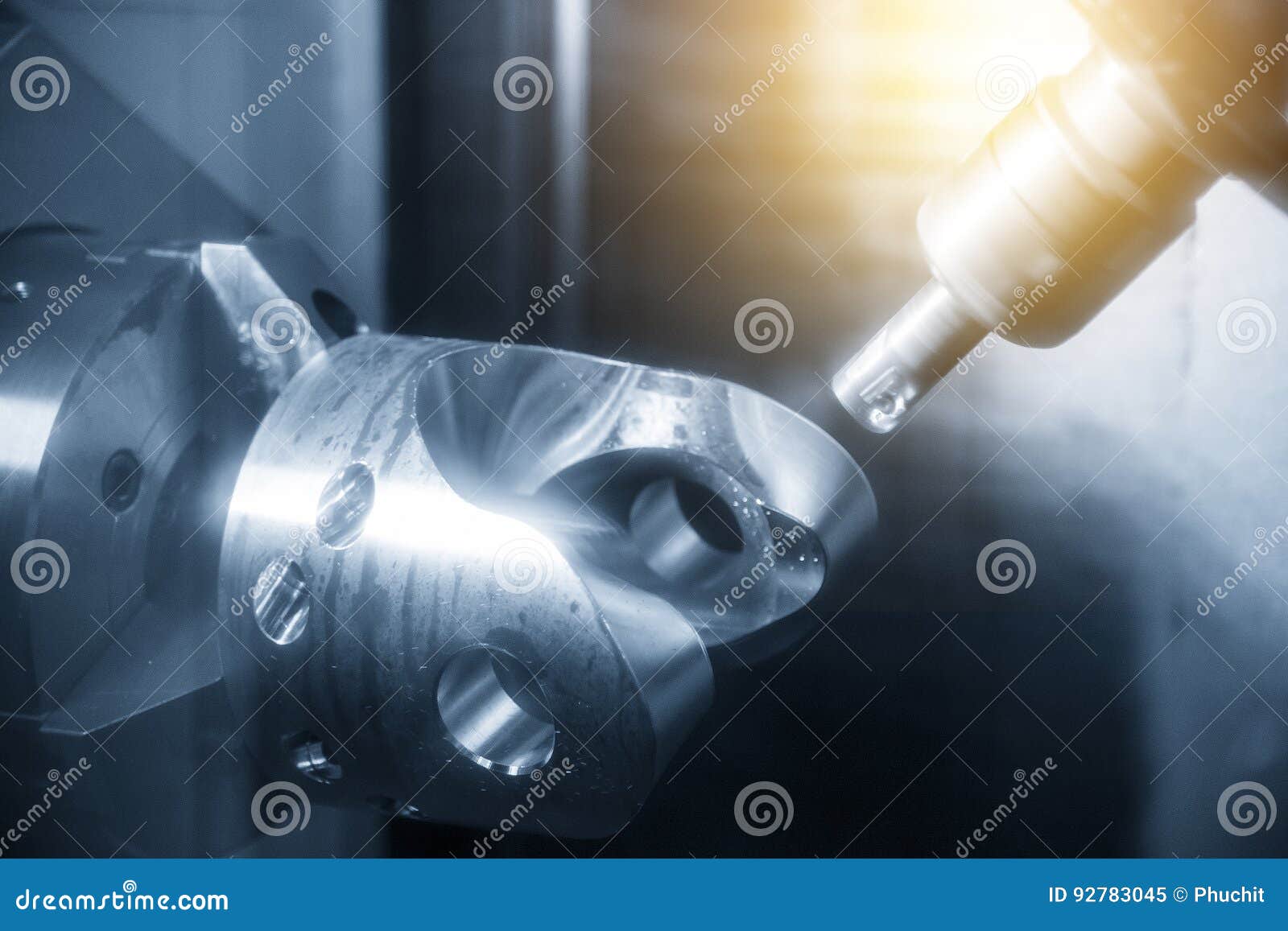 The Five Axis CNC Milling Machine Stock Image - Image of manufacture ...