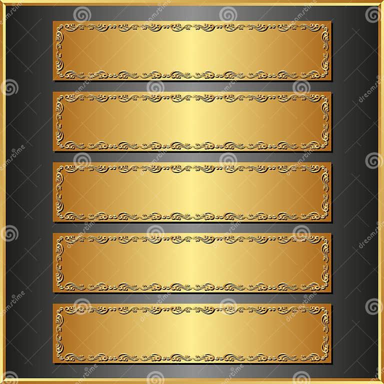 Five banners stock vector. Illustration of decoration - 43278100