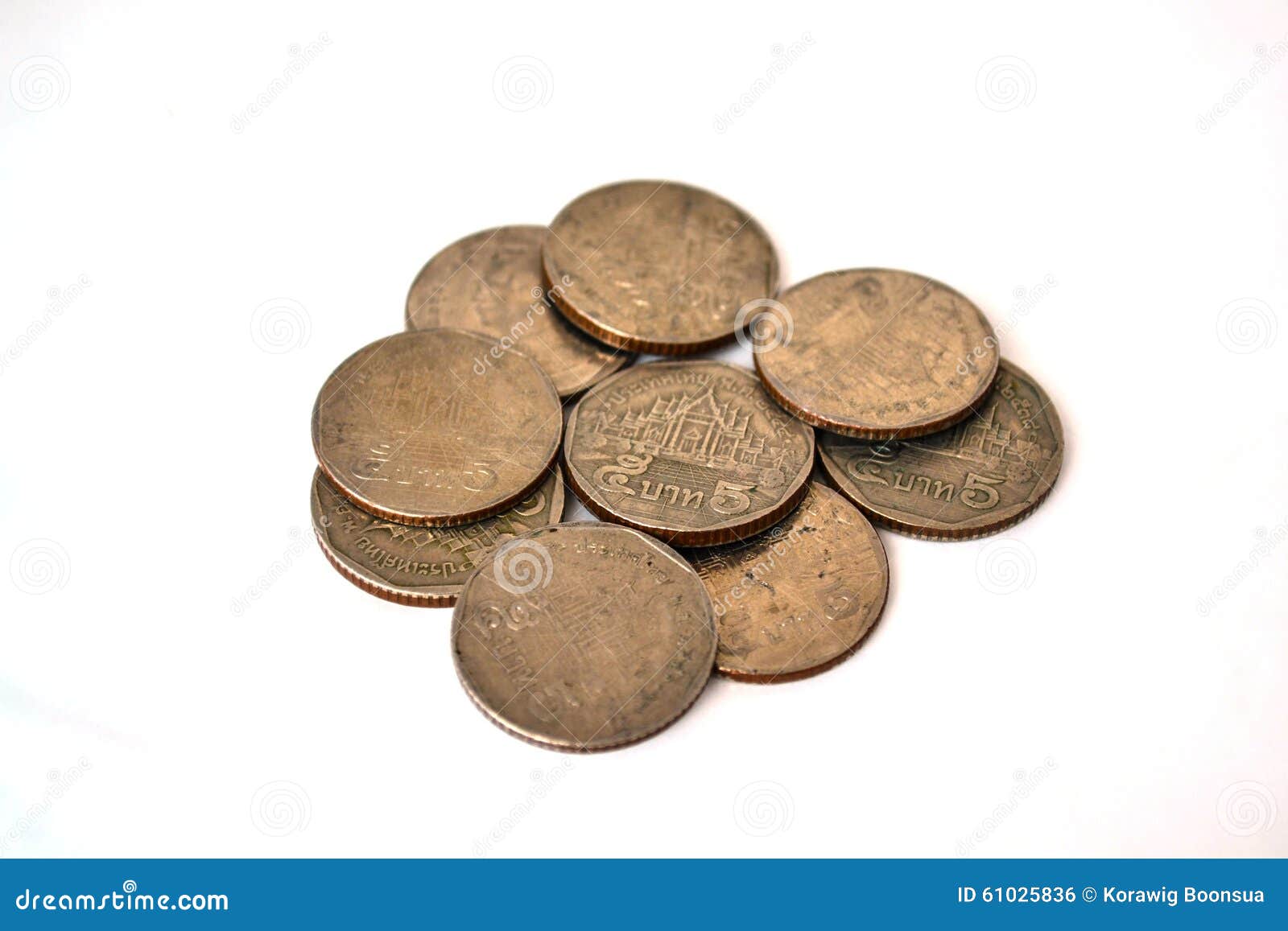 Five bath coin thailand stock photo. Image of bangkok - 61025836