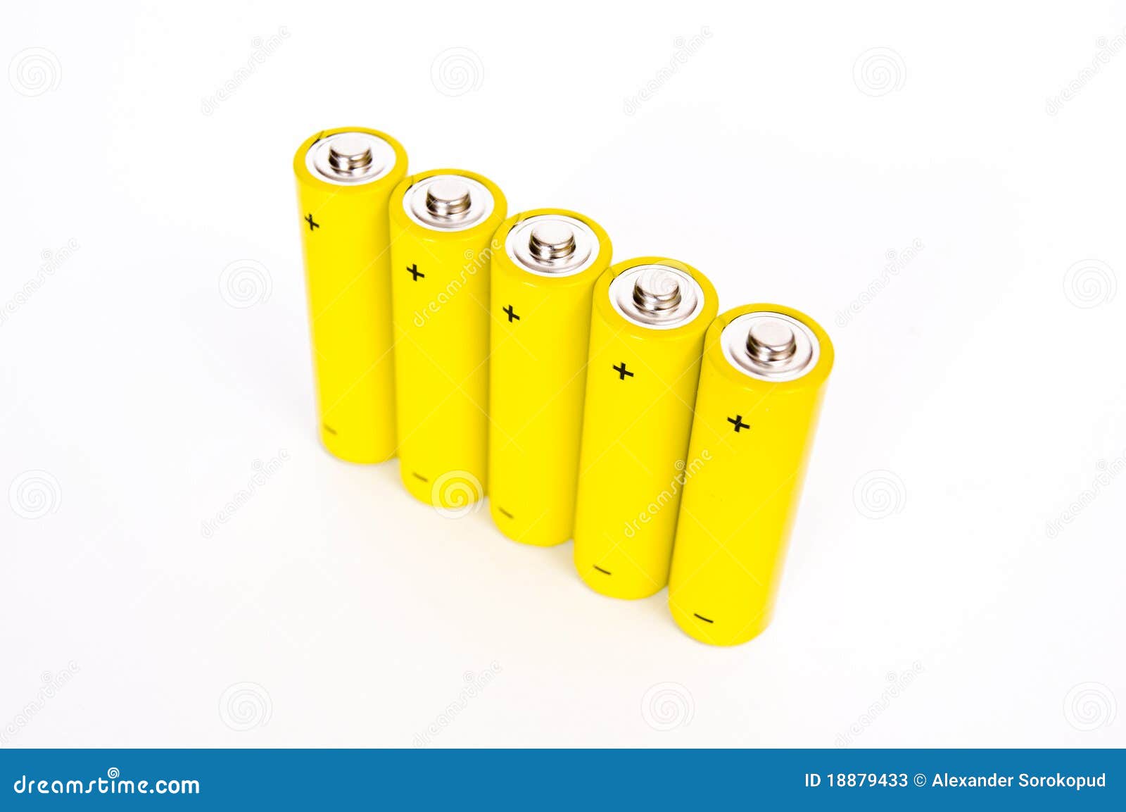 Five batteries stock image. Image of component, batteries - 18879433