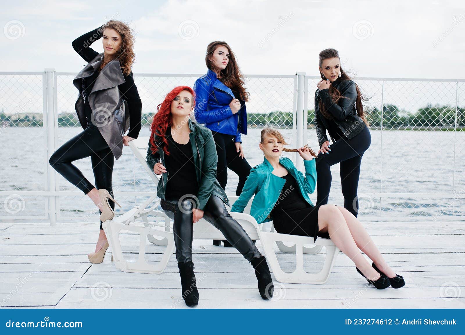 Beautiful Young Girls Models Stock Photo - Image of glamour, casual ...