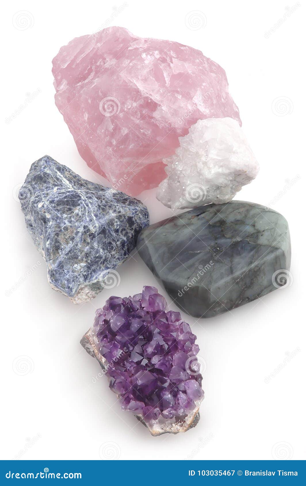 Five Big Gemstones Crystals Stock Image - Image of gemstones, quartz ...
