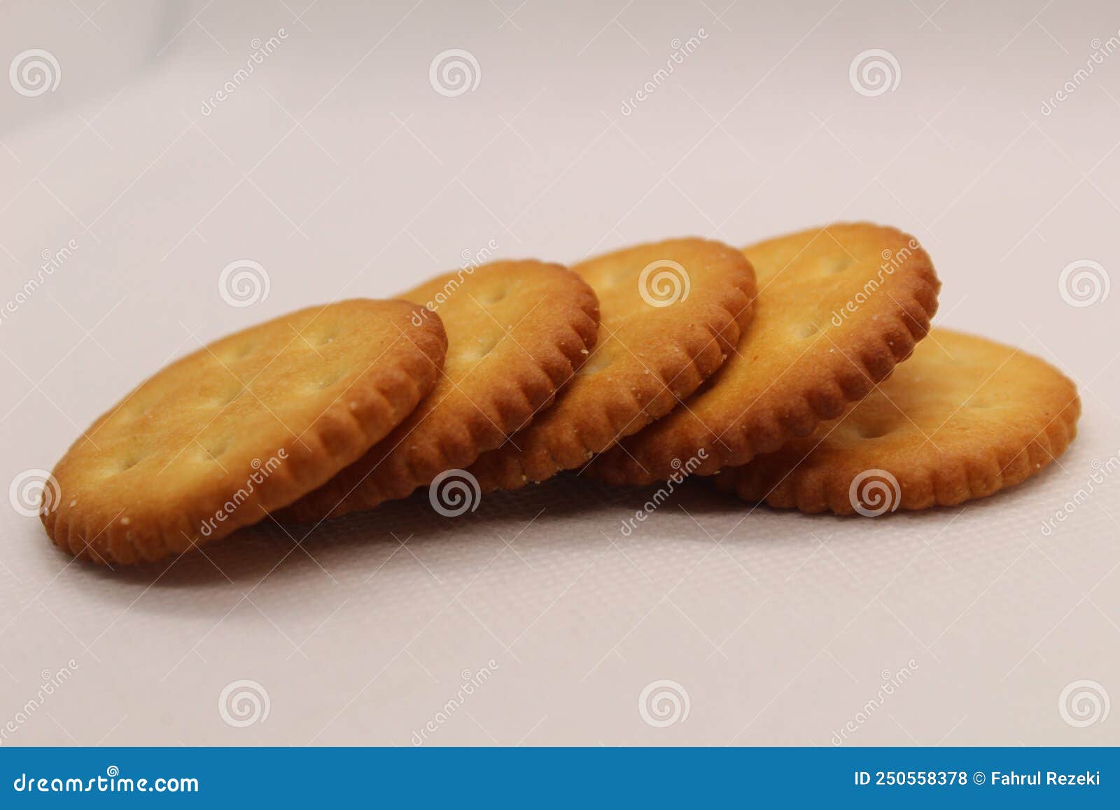 Five Biscuits on a White Background Stock Photo - Image of snack, cake ...