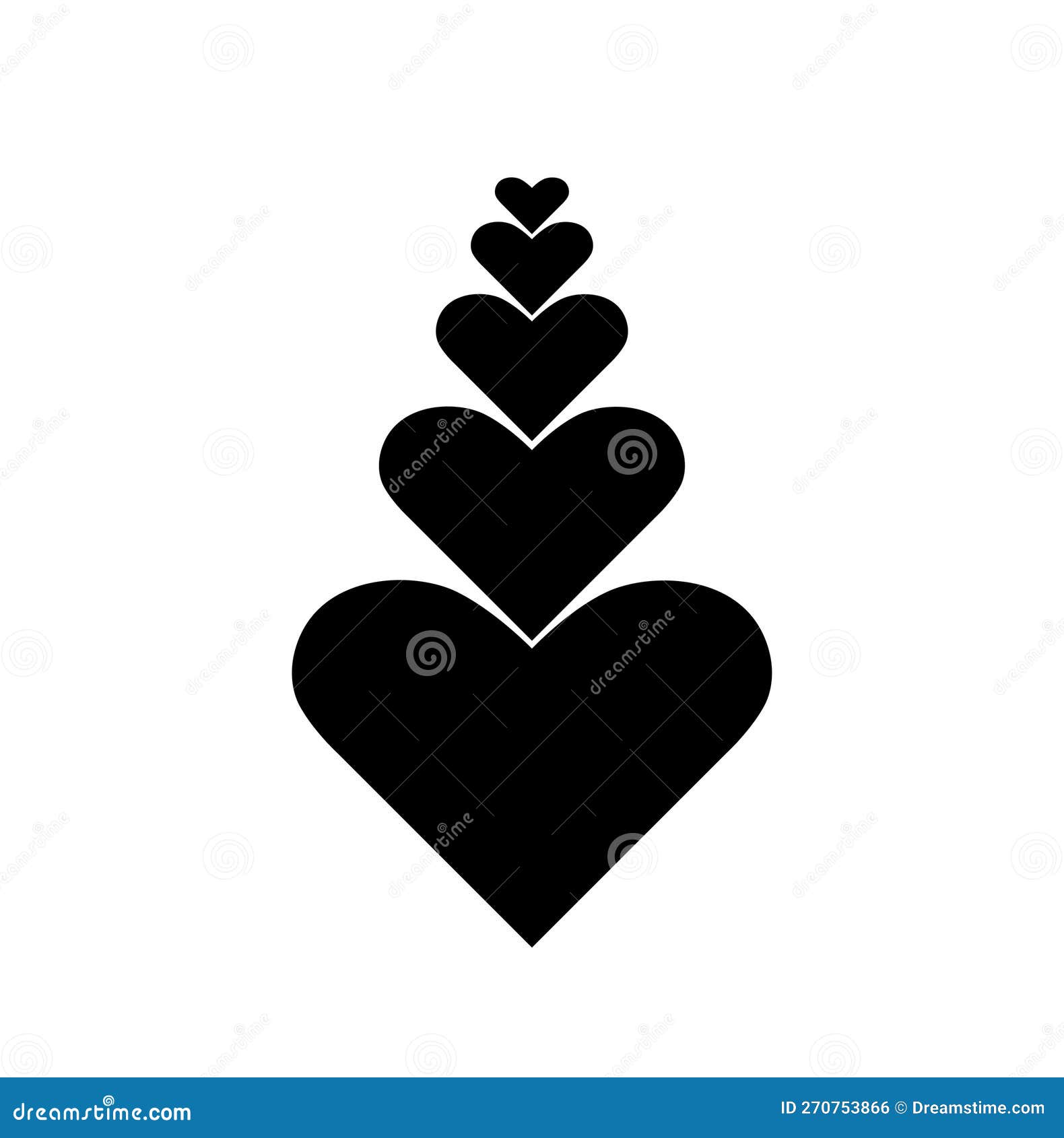 The Five Black Hearts Family Vector Icon Stock Illustration ...