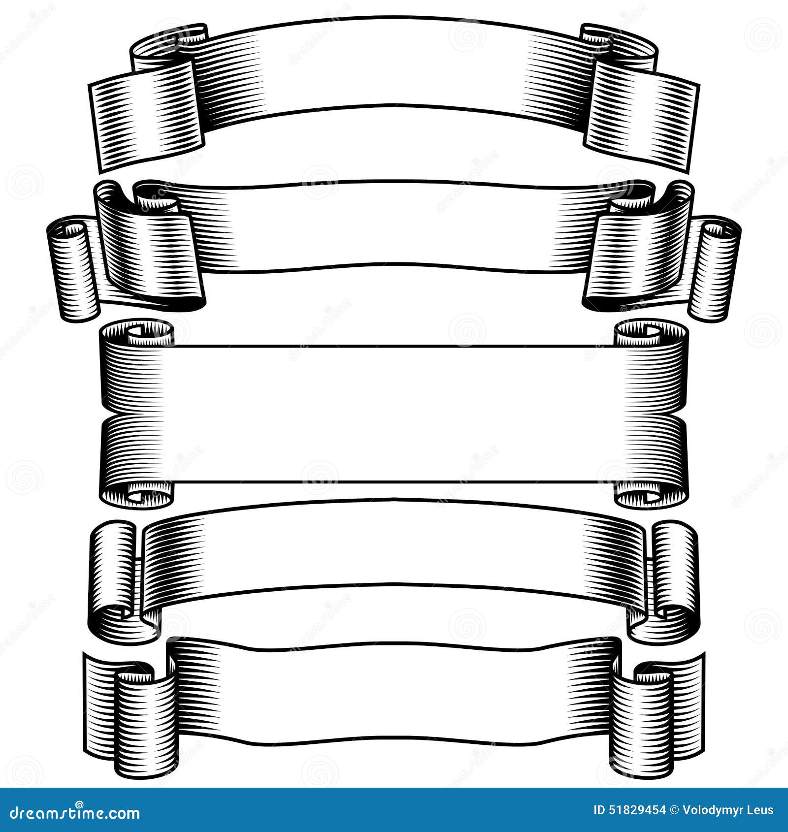 Set Of White Banners Hanging In The Form Of Arrows Cartoon Vector ...