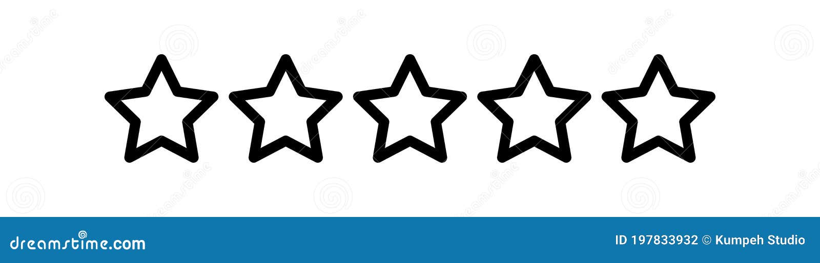 Five Blank Stars Rating Vector Illustration for Any Purposes Stock ...