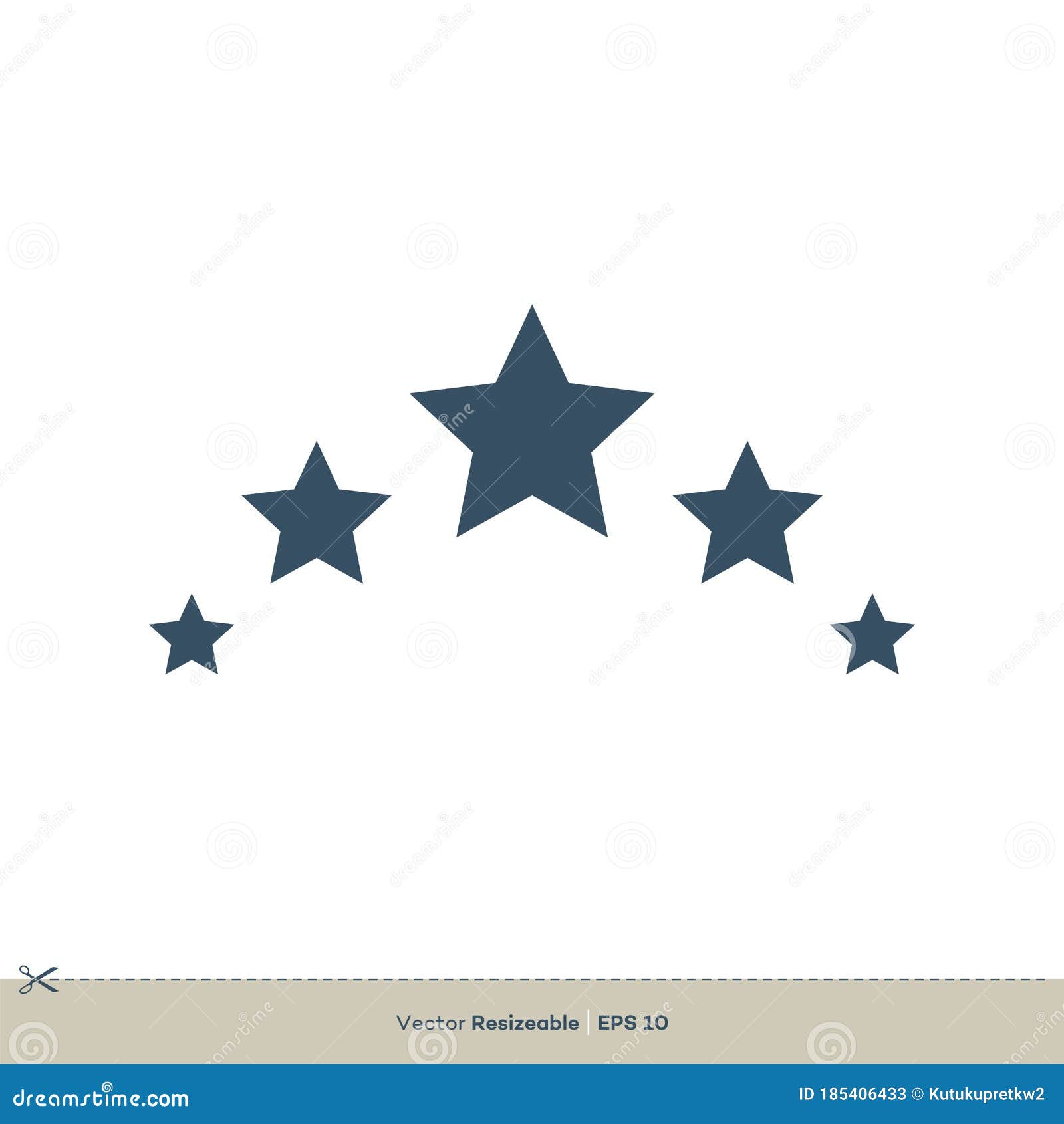 Five Blue Star Logo Template Illustration Design. Vector EPS 10 Stock ...