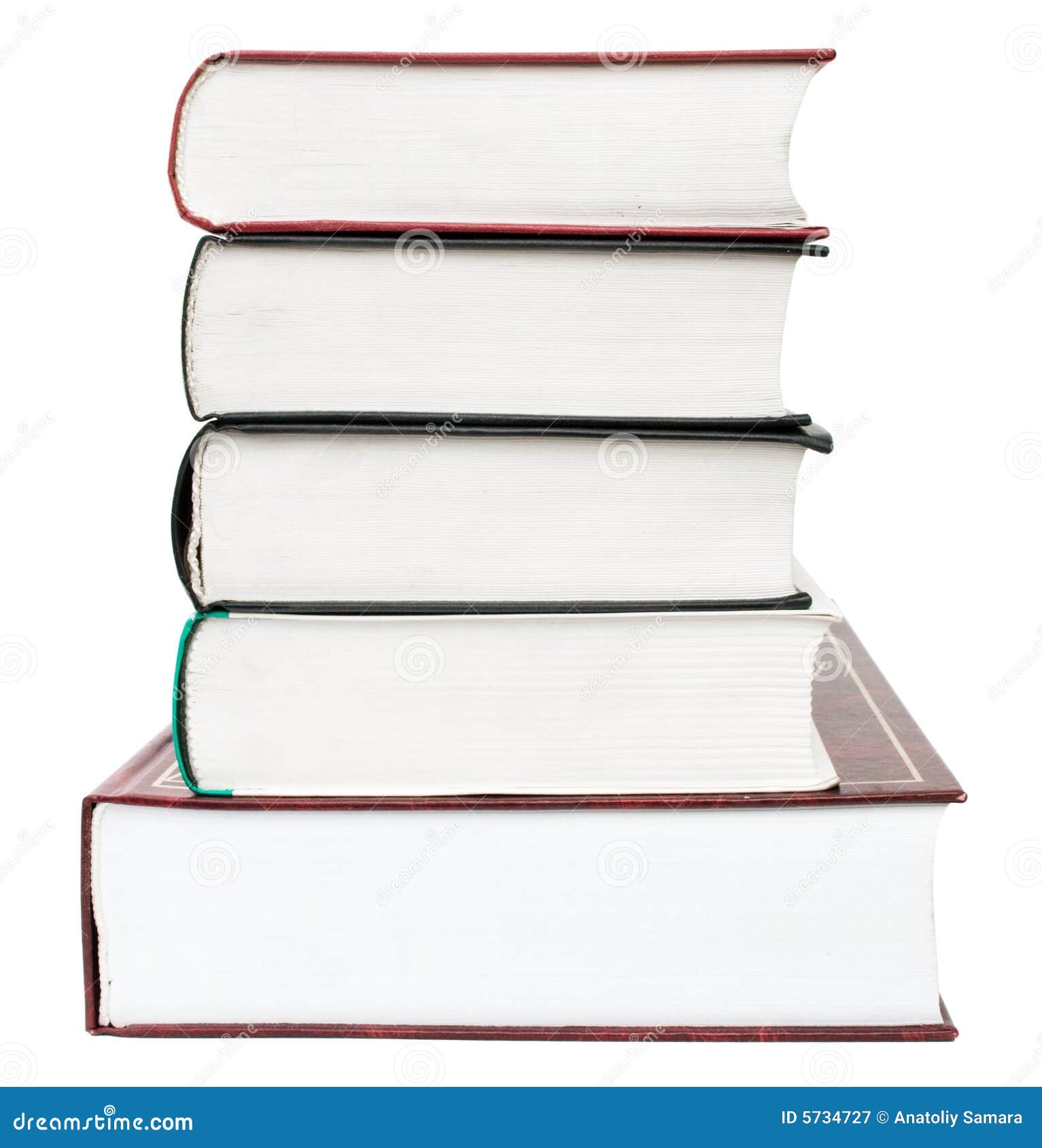 Five Books in Stack, Isolated Stock Image - Image of teaching, cookbook ...