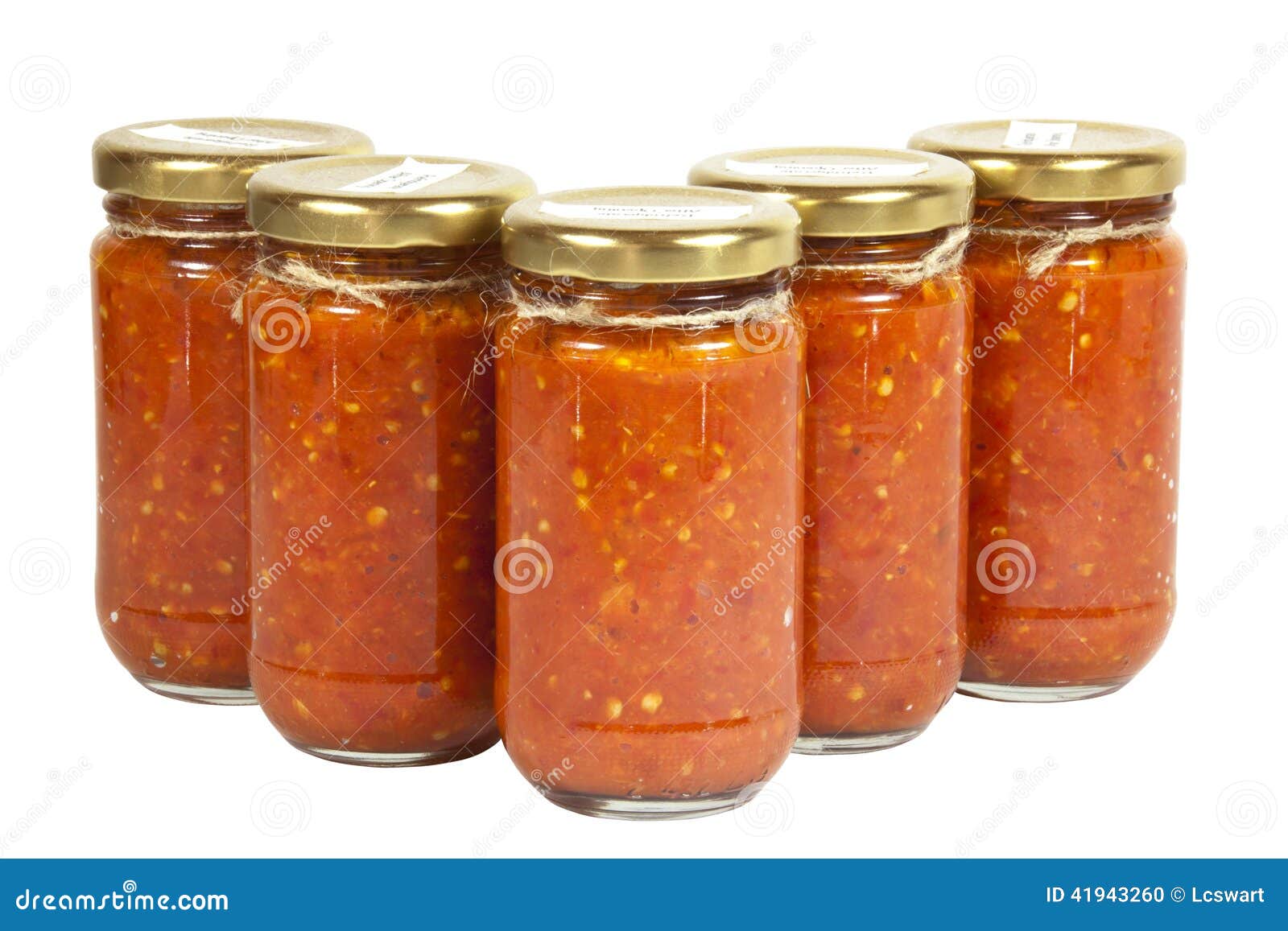 Five Bottles of Chilli Preserve Known As Mazavaroo Stock Photo - Image ...