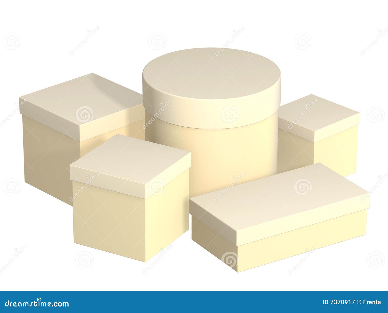 Five boxes stock illustration. Illustration of container - 7370917