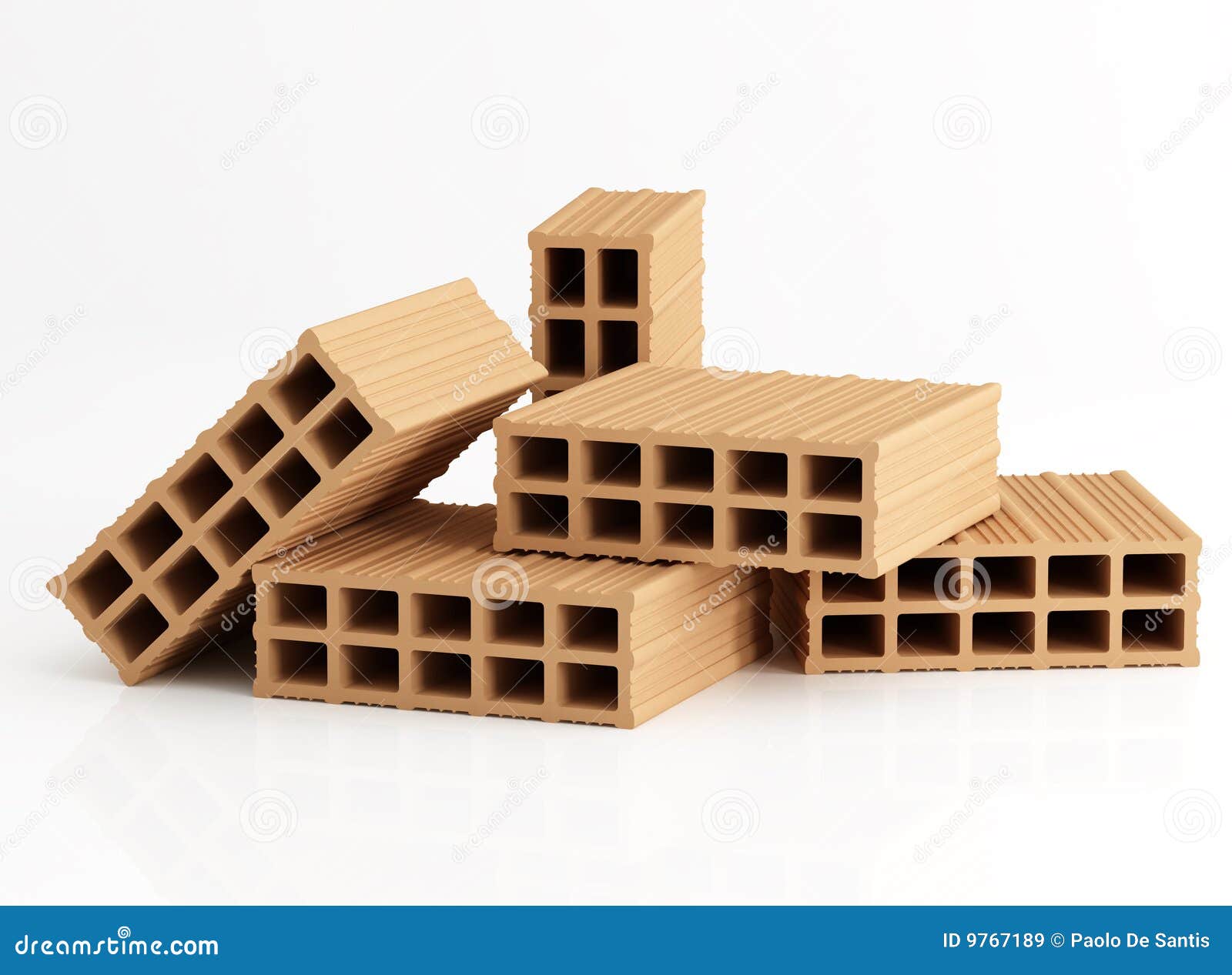 Five brick ten holes stock image. Image of material, stone - 9767189