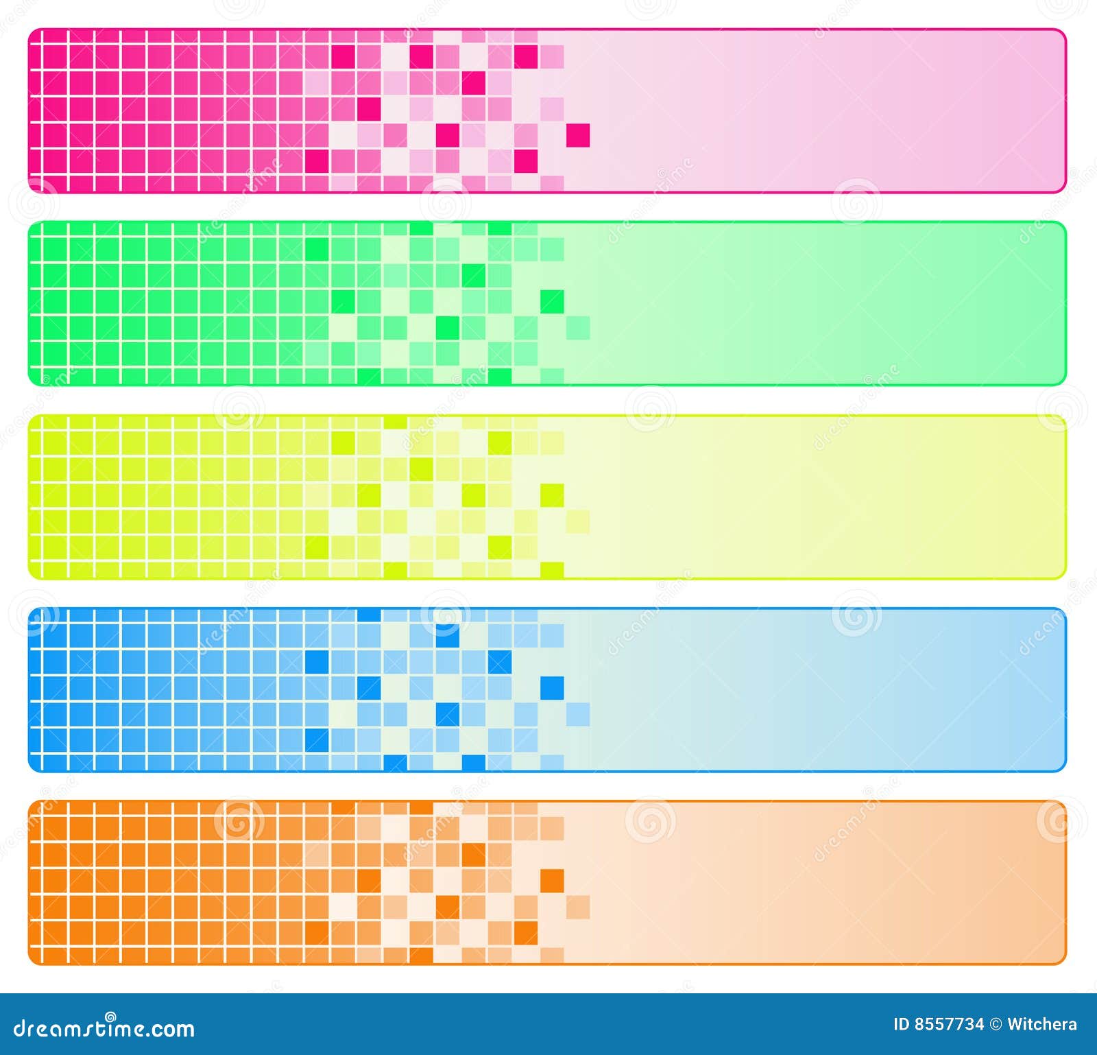 Five Bright Different Way Infographics. Vector | CartoonDealer.com ...