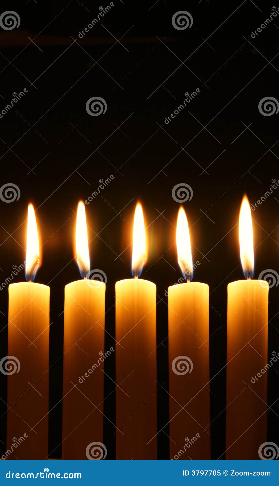 Five burning candles stock image. Image of celebrate, copy - 3797705
