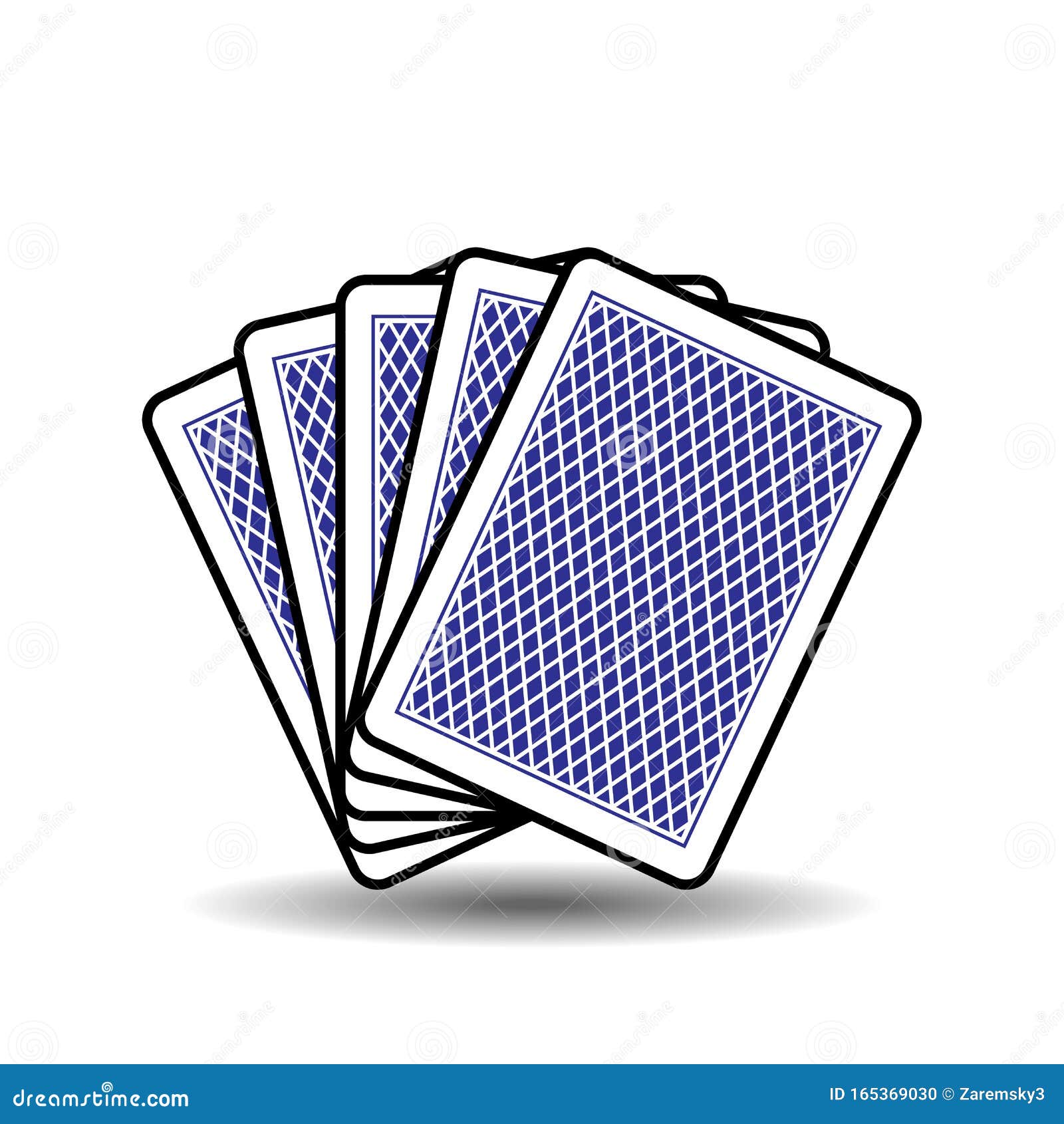 Five Cards Vector Illustration Stock Vector - Illustration of jack ...