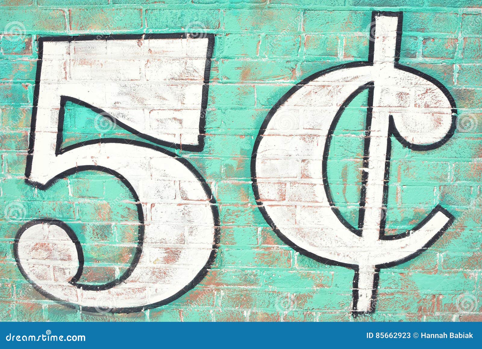 Five Cent Brick Wall stock image. Image of distressed - 85662923