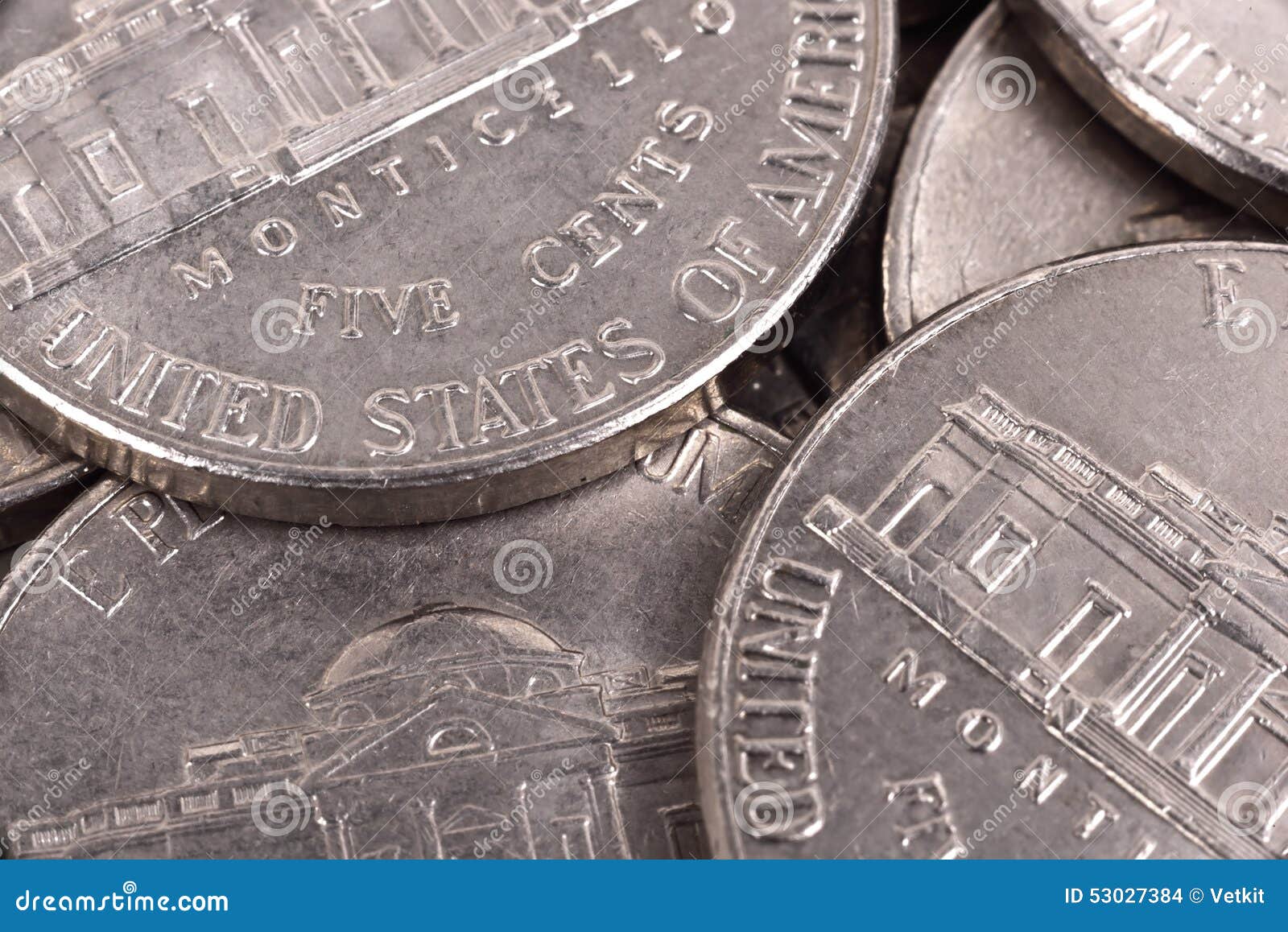 Five cent coins stock photo. Image of income, market - 53027384