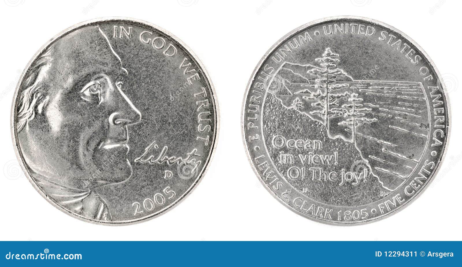 Five cents stock image. Image of america, rusty, obverse - 12294311