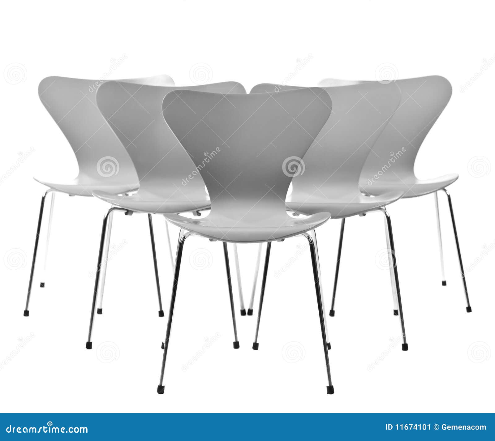 Five chairs in a formation stock image. Image of formation - 11674101