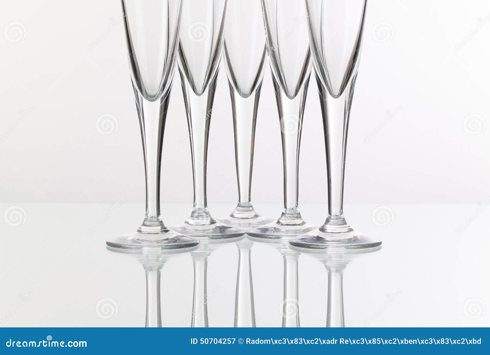 Five Champagne Glasses on a Glass Desk Stock Image - Image of gourmet ...