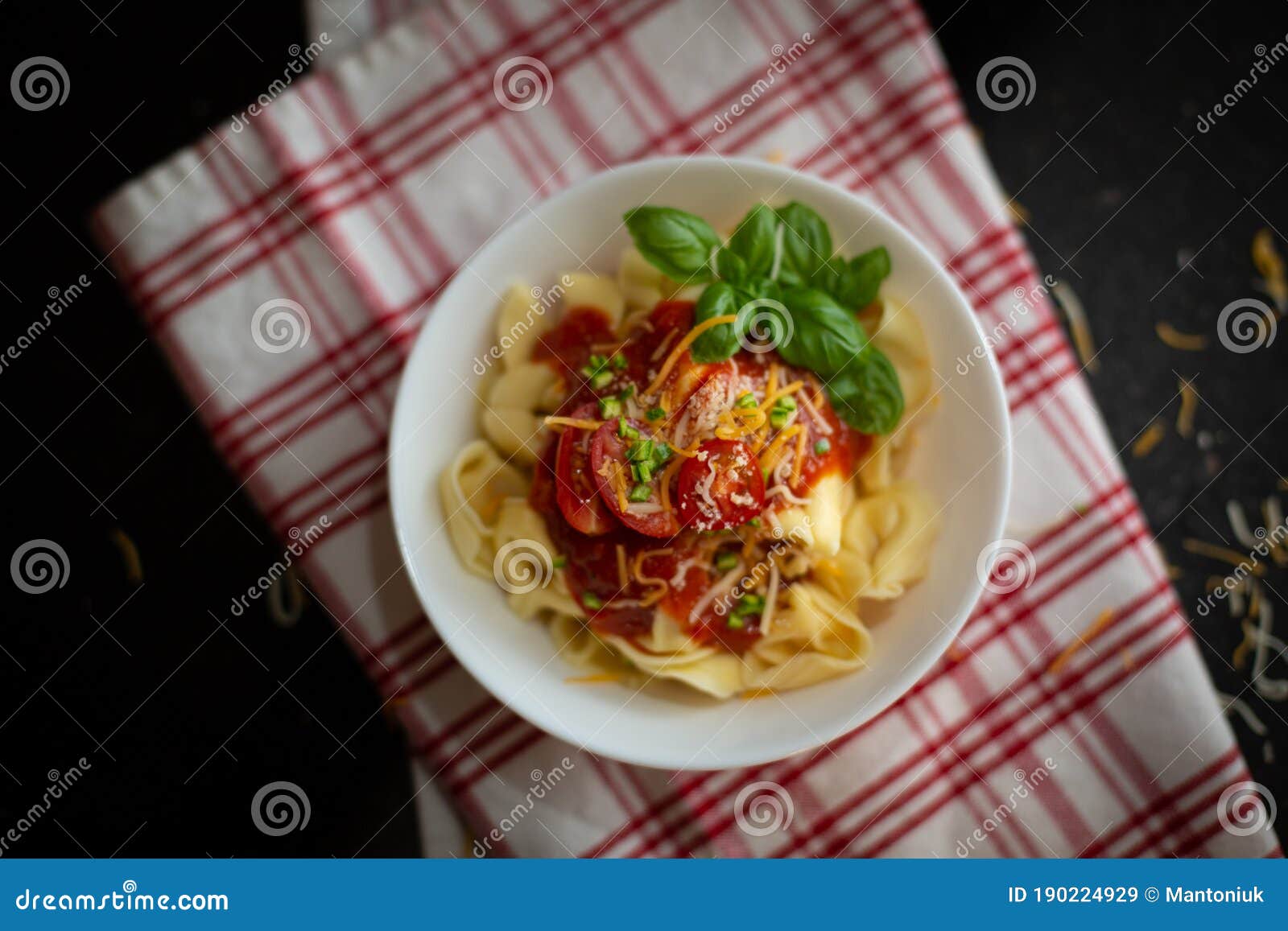 Five Cheeses Ravioli with Marinara Souse Stock Image - Image of souse ...