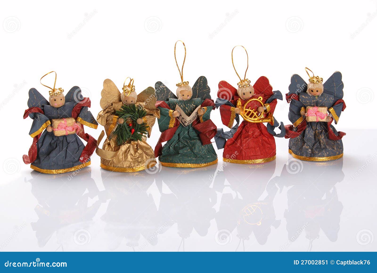 Five christmas angels stock image. Image of statue, holiday - 27002851