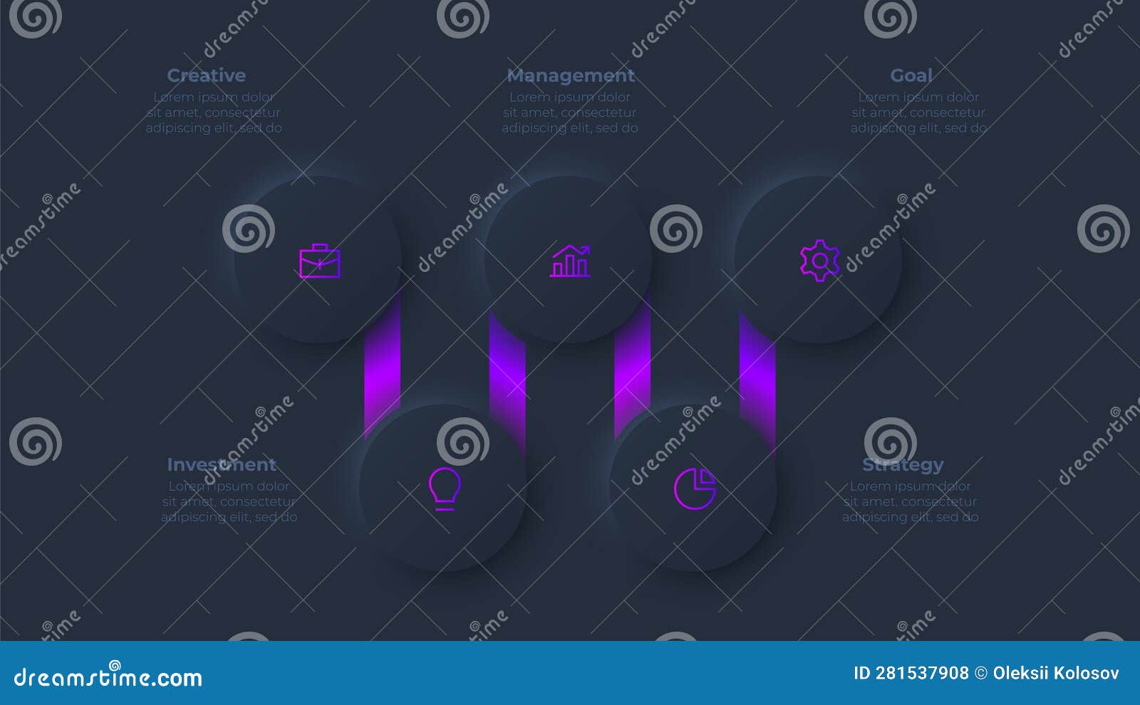 Neumorphism Infographic Timeline Template With 11 Steps Or Options On ...