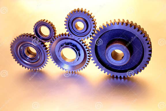 Five cogs stock image. Image of conceptual, metaphor, industry - 3684571