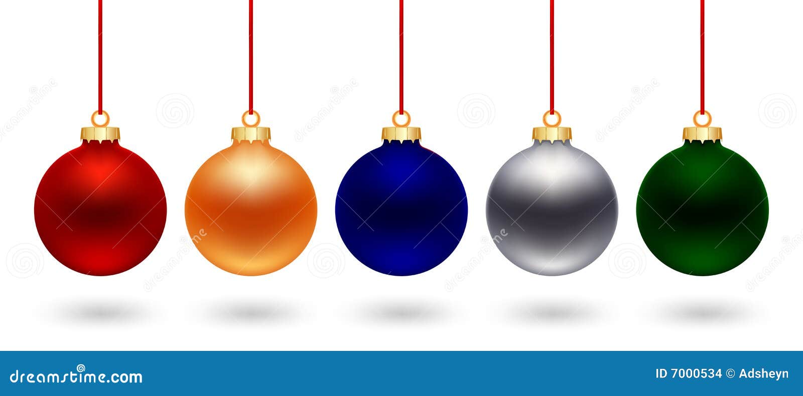 Five_color_christmas_ball stock vector. Illustration of group - 7000534