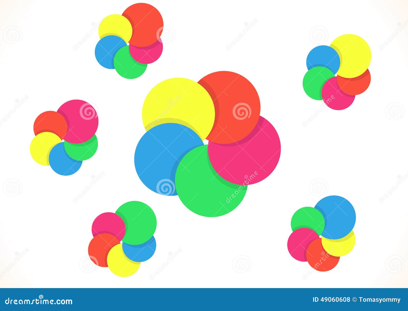 Five color rings stock vector. Illustration of concept - 49060608