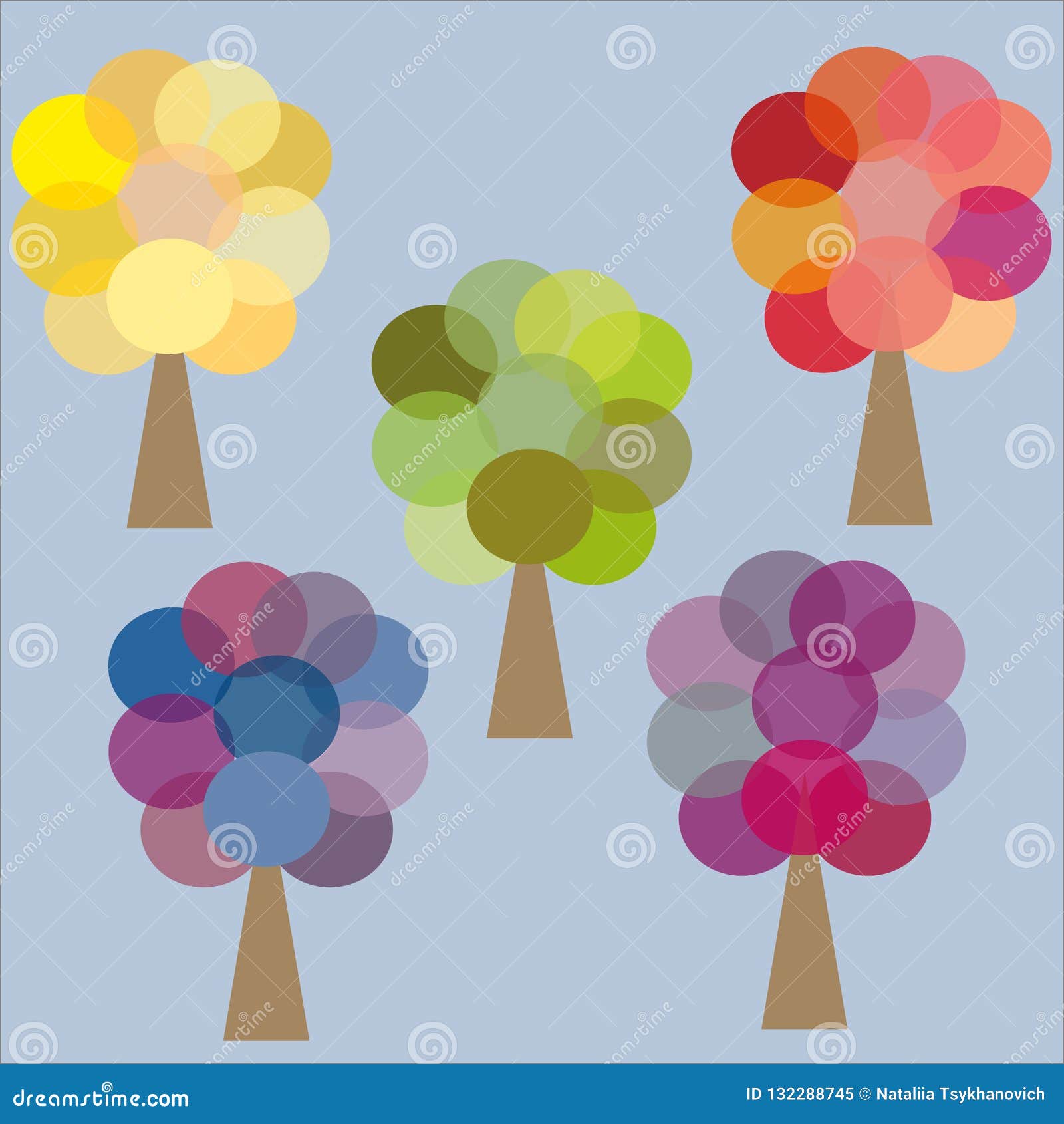 Five Color Faces Feedbackmood Set Five Faces Scale Smile Neutral Sad Isolated Vector