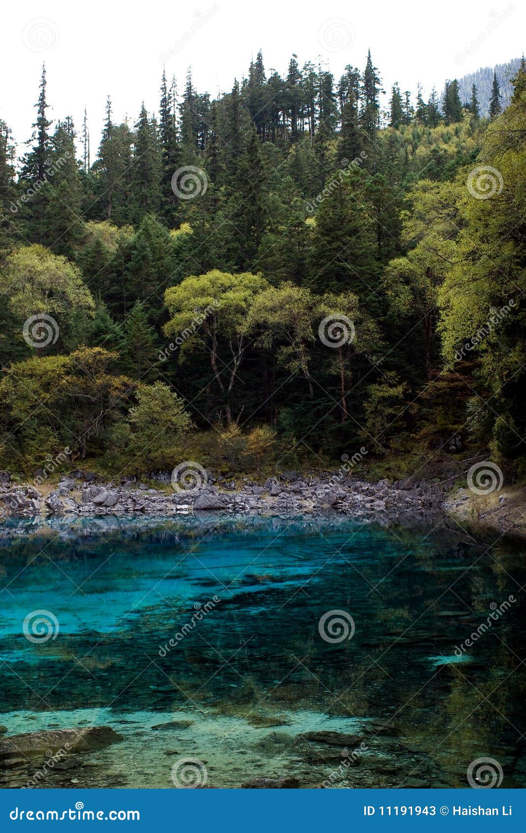 Five colors lake stock image. Image of autumn, cloud - 11191943