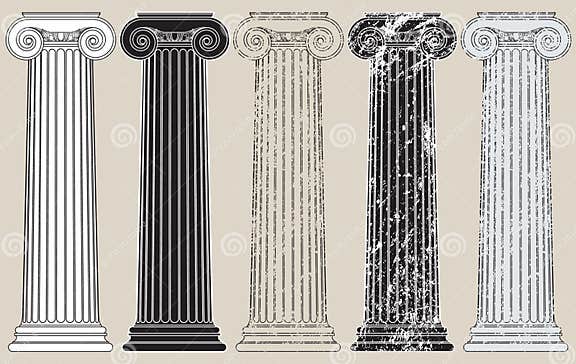 Five Columns stock vector. Illustration of ionic, pillar - 3995974