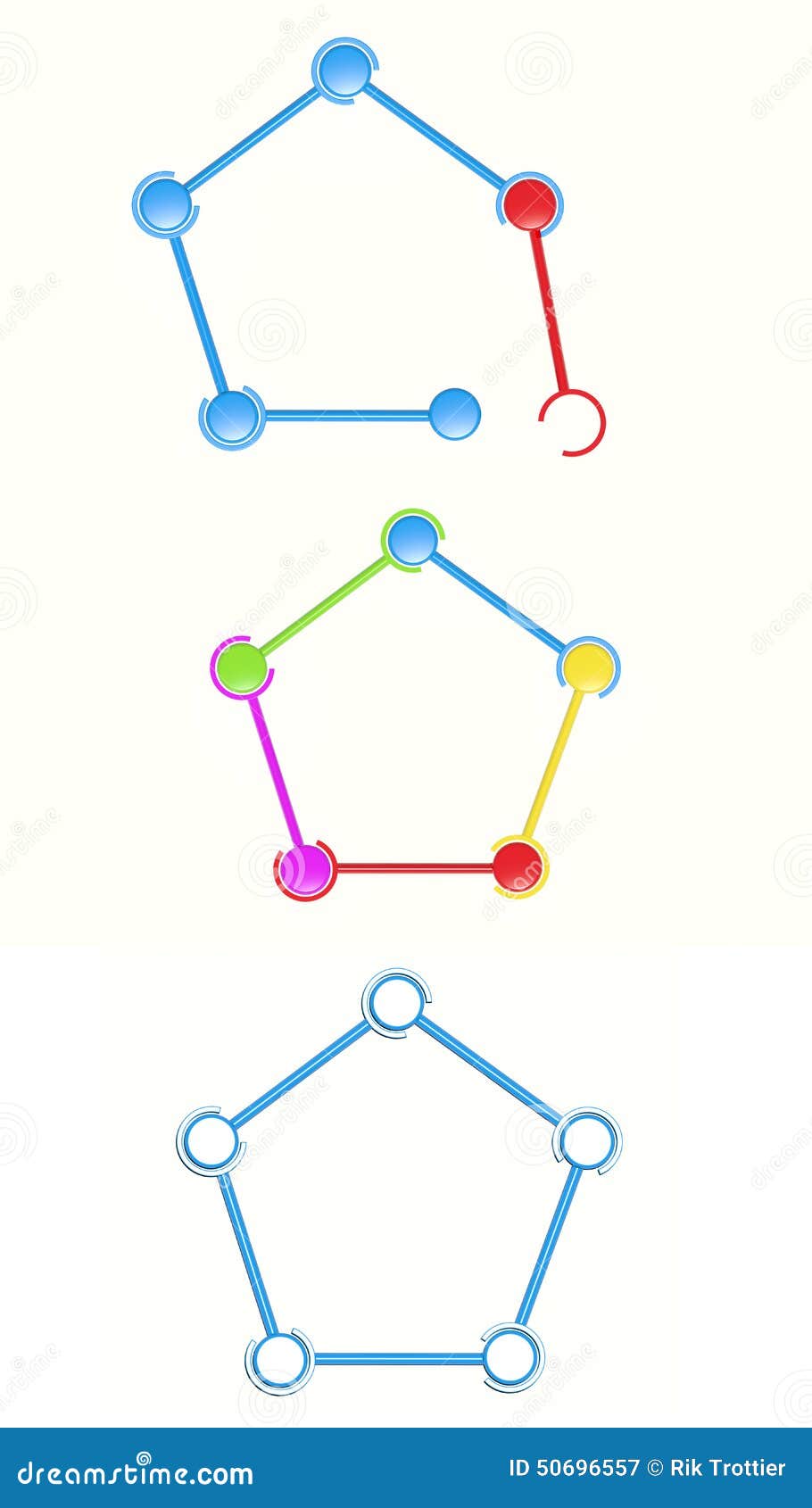 Five connections stock illustration. Illustration of collection - 50696557