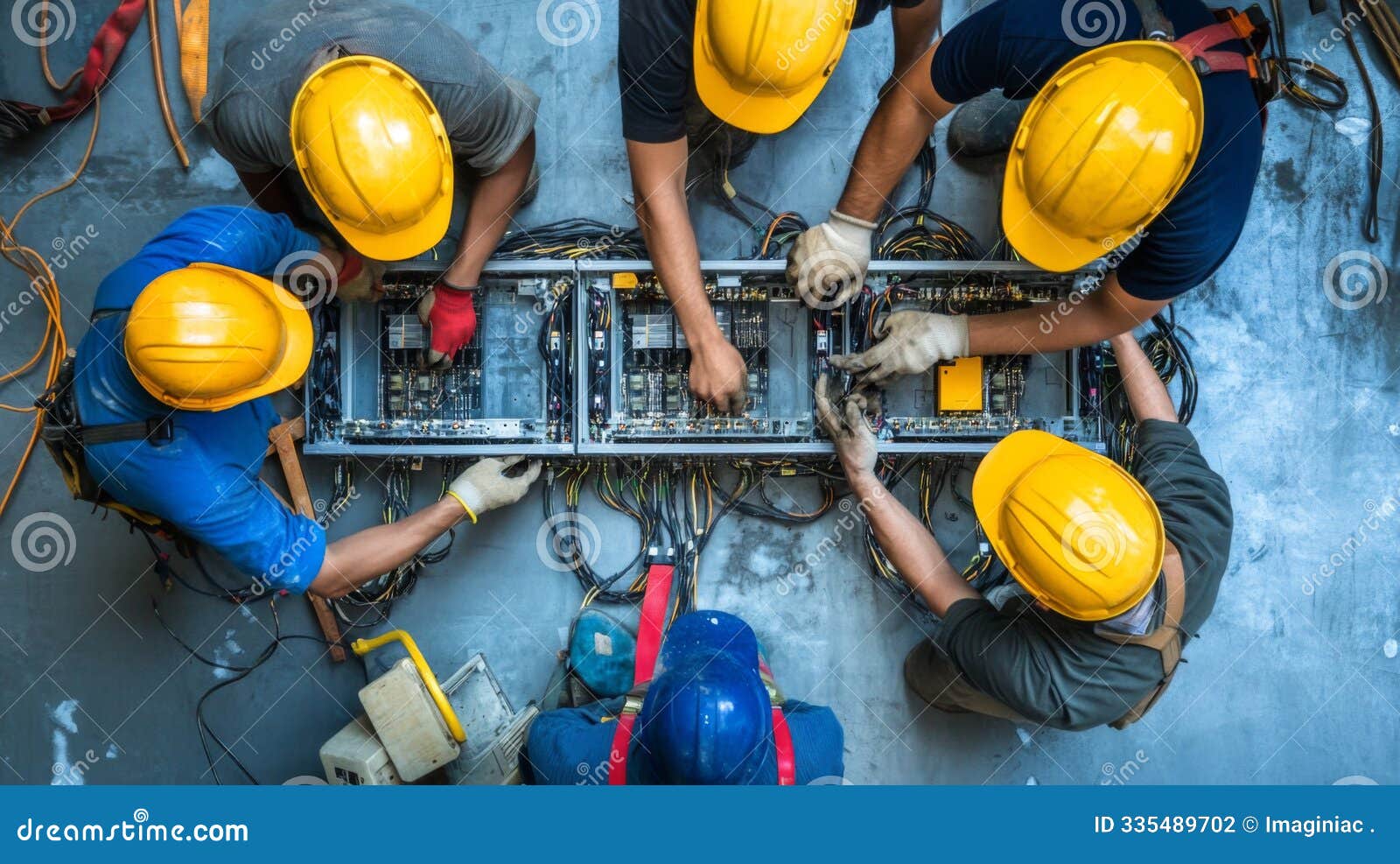 Workers Repairing And Upgrading The Citys Sewer System Using Advanced ...