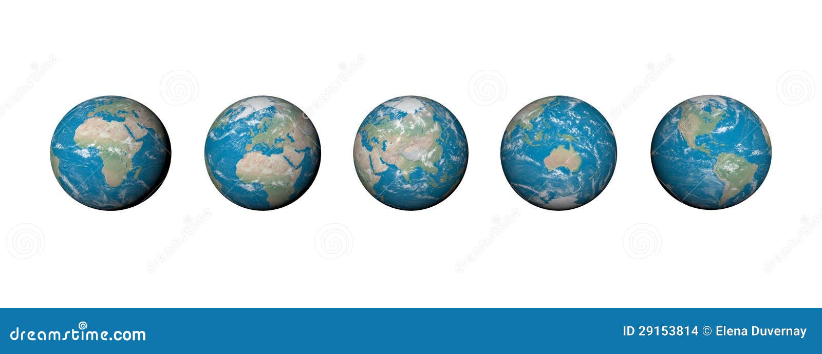 Five Continents, World Map Cartoon Vector | CartoonDealer.com #119347441