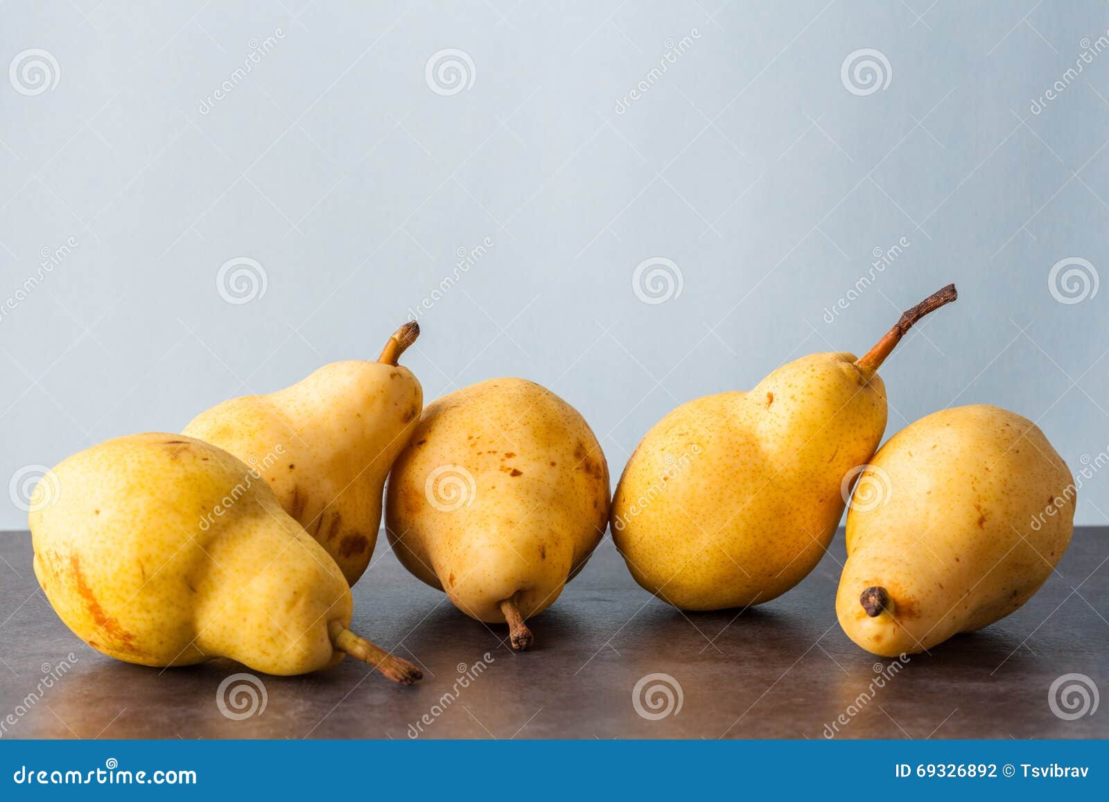 Five corella pears stock photo. Image of closeup, marble - 69326892