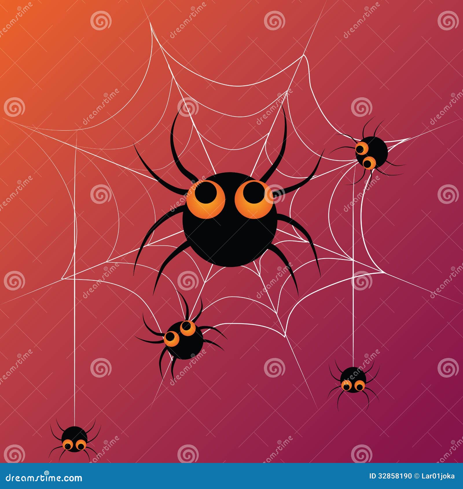 Five dancing spiders stock vector. Illustration of cheerful - 32858190