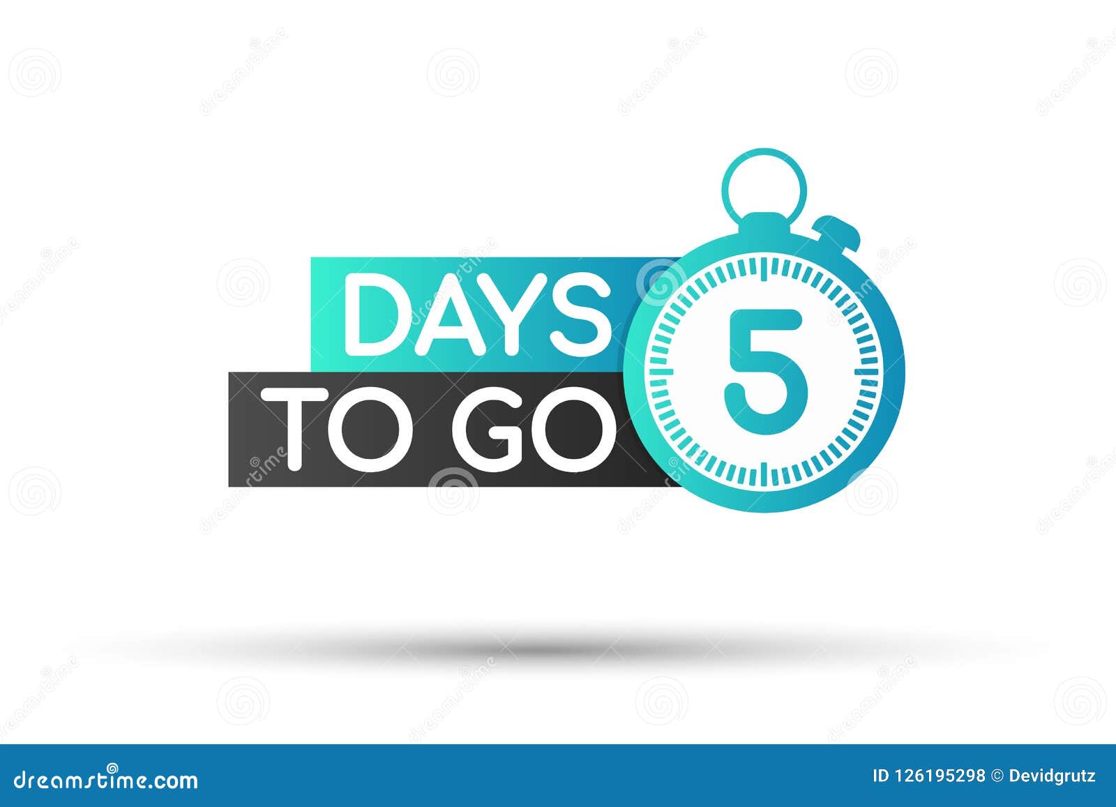 Five Days To Go Badges or Flat Design. Vector Illustration. Stock ... Five Days To Go Badges or Flat Design. Vector Illustration. Stock ...